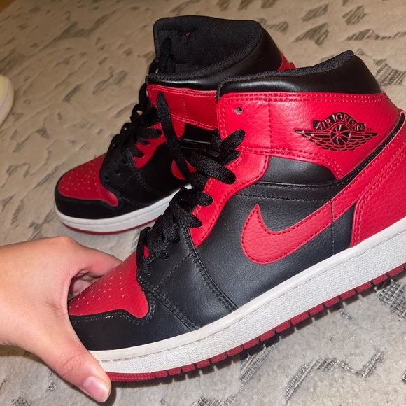 Jordan | Shoes | Air Jordan Mid Red And Black | Poshmark